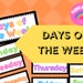 Days of the Week Classroom Posters, Classroom Decor, Daycare Decor, PDF ...