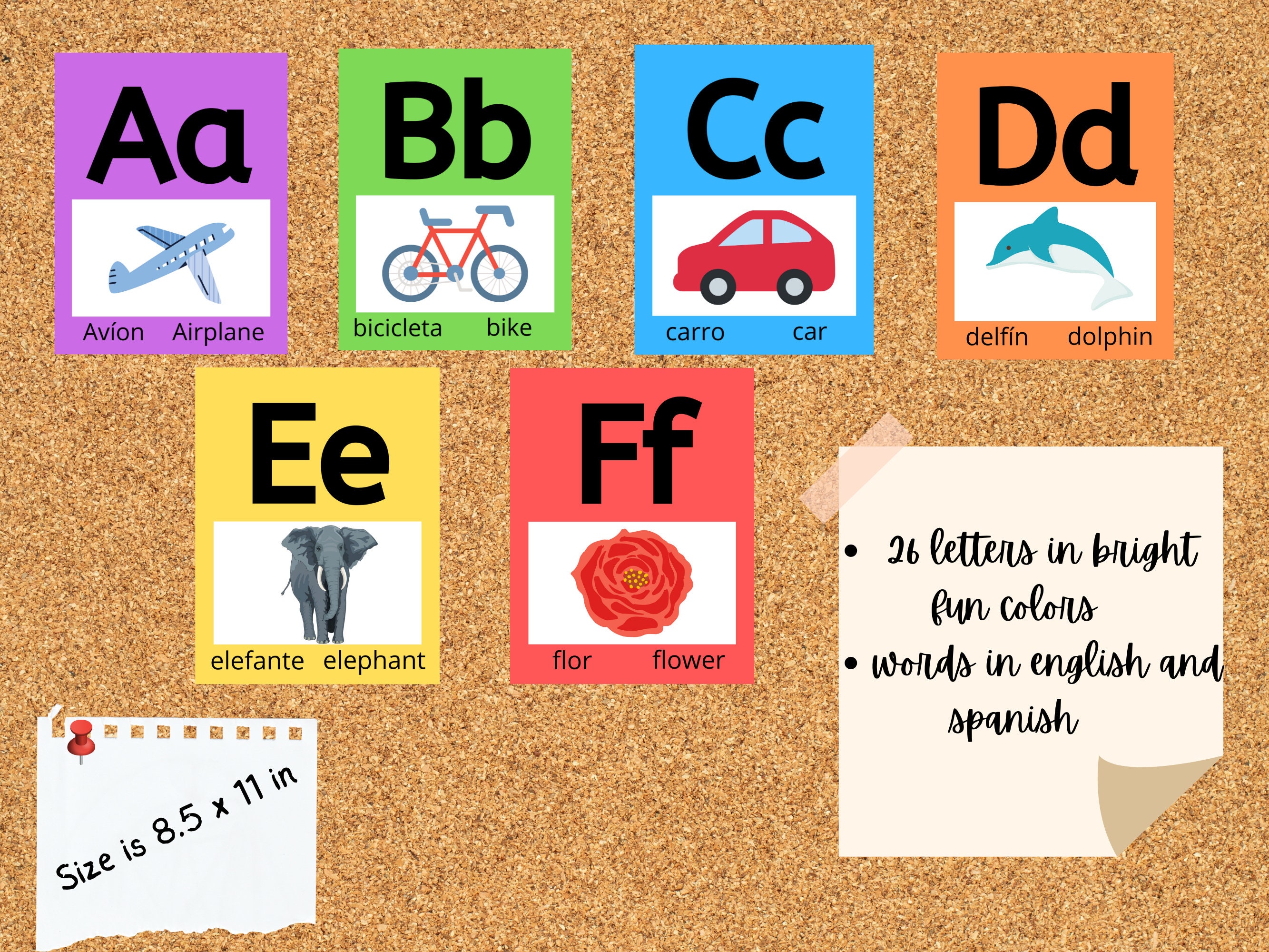 Bilingual Rainbow Alphabet Posters, Dual Language Classroom, PDF ...