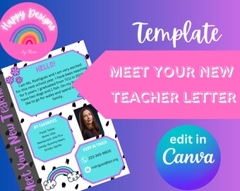 SUNFLOWER Meet the Teacher Letter Template Editable Meet the Teacher ...