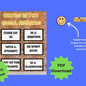 Social Worker Door Sign - Etsy