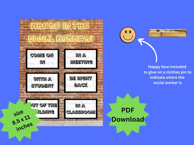 Social Worker Door Sign - Etsy