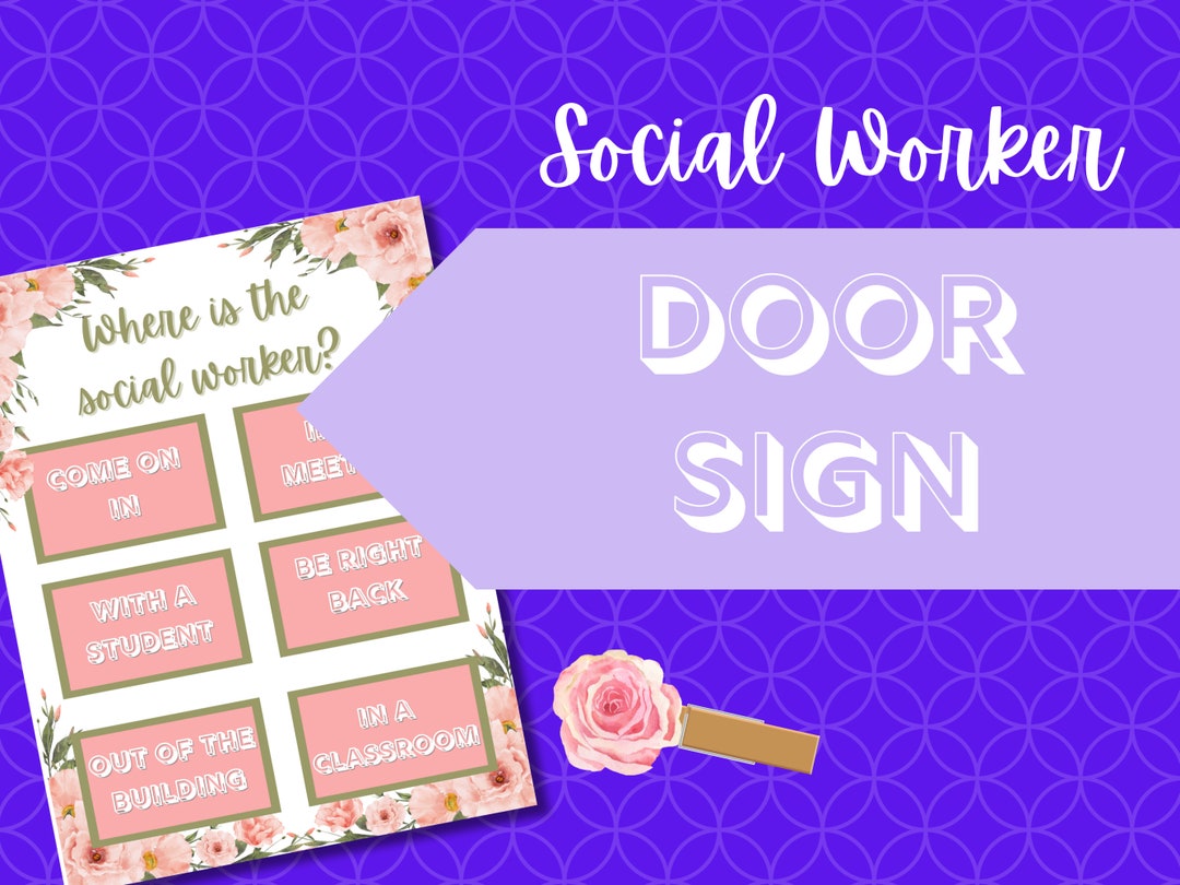 Social Worker Door Sign - Etsy