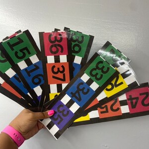 Rainbow Stripes Number Line, Classroom Decor, PDF Download - Etsy