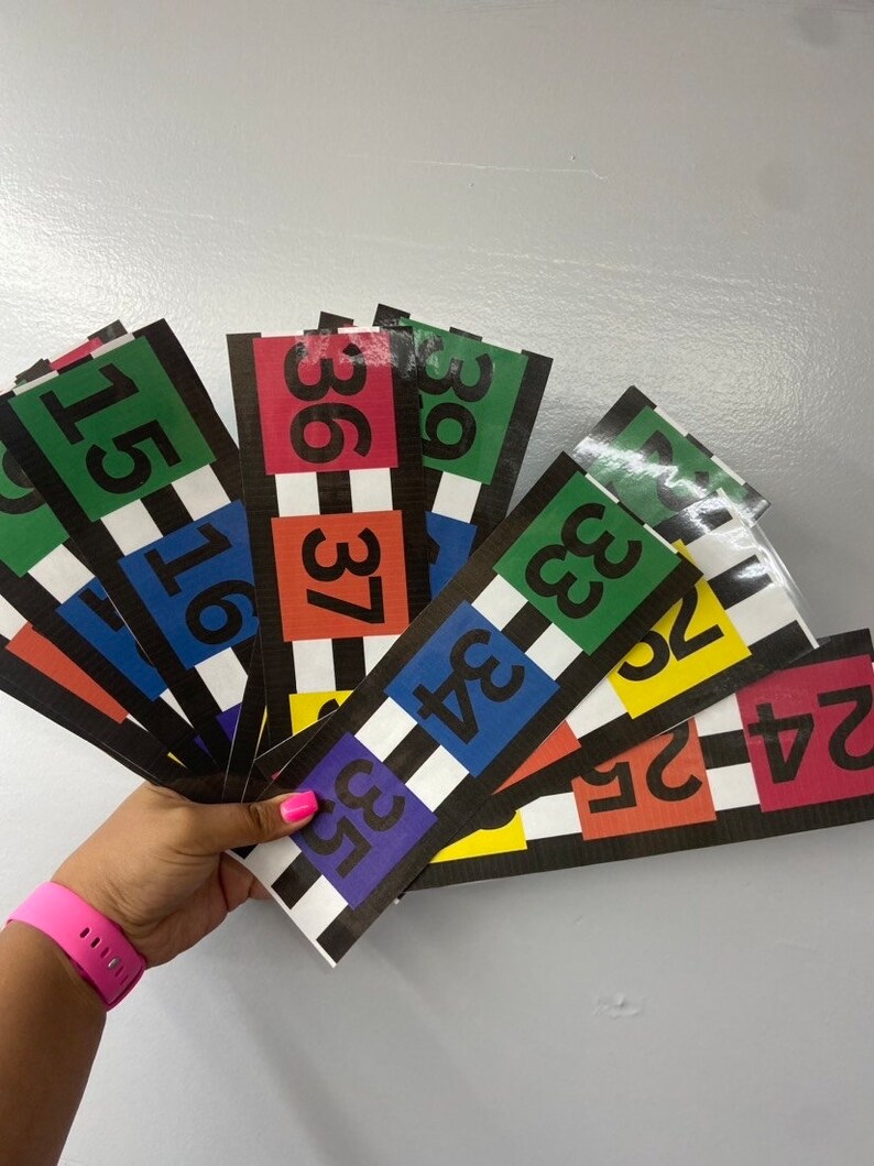 Rainbow Stripes Number Line, Classroom Decor, PDF Download - Etsy