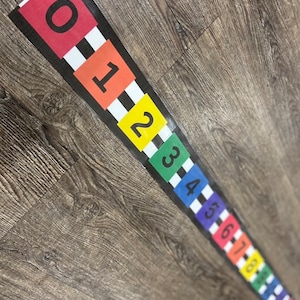 Rainbow Stripes Number Line, Classroom Decor, PDF Download - Etsy