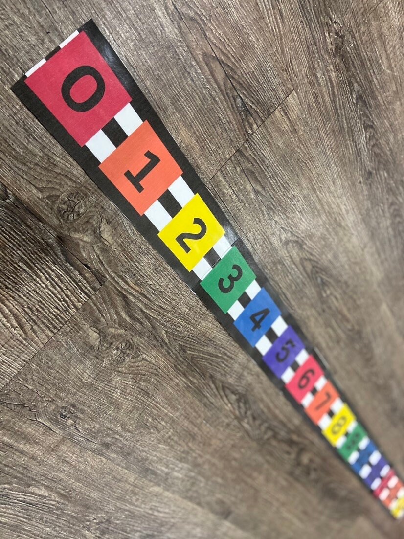 Rainbow Stripes Number Line, Classroom Decor, PDF Download - Etsy