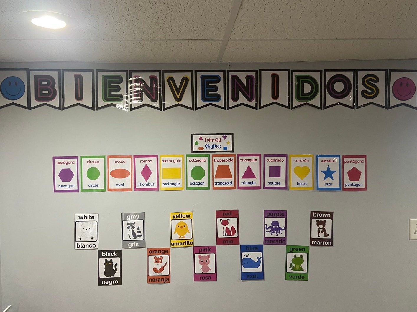 Spanish Welcome Sign/ Banner, Bienvenidos Posters, Bilingual Classroom ...