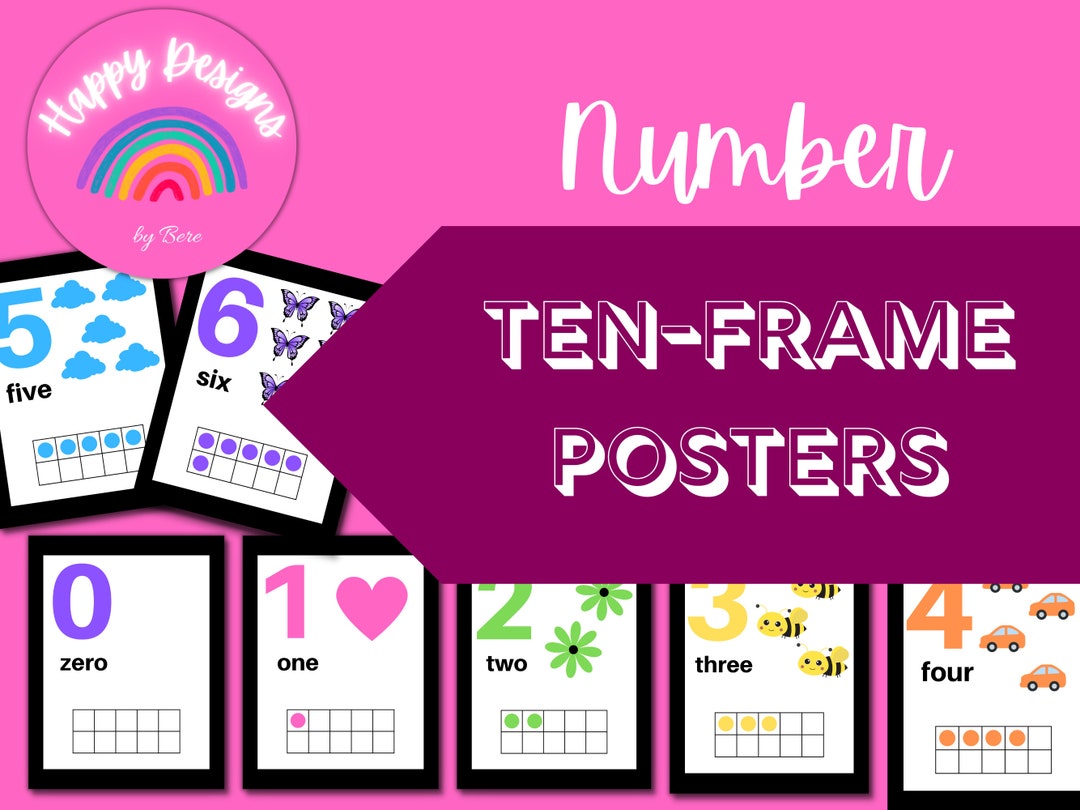 Number Ten- Frame Posters, English, PDF Download - Etsy