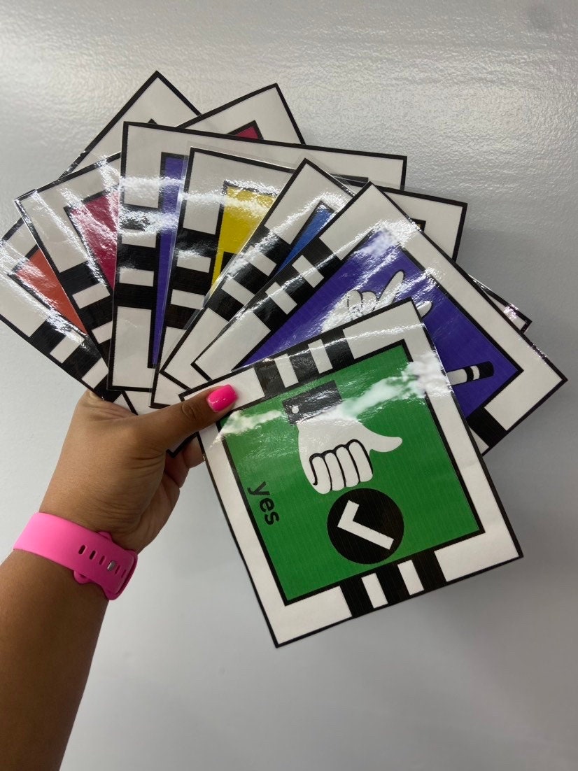 Classroom Hand Signals in Rainbow Colors and Stripes, Classroom ...