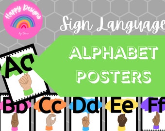 Alphabet Sign Language Alphabet Classroom Wall Alphabet Classroom Decor ...