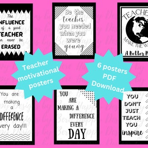 Teacher Motivational Posters, Teacher Lounge Decor, PDF Download - Etsy