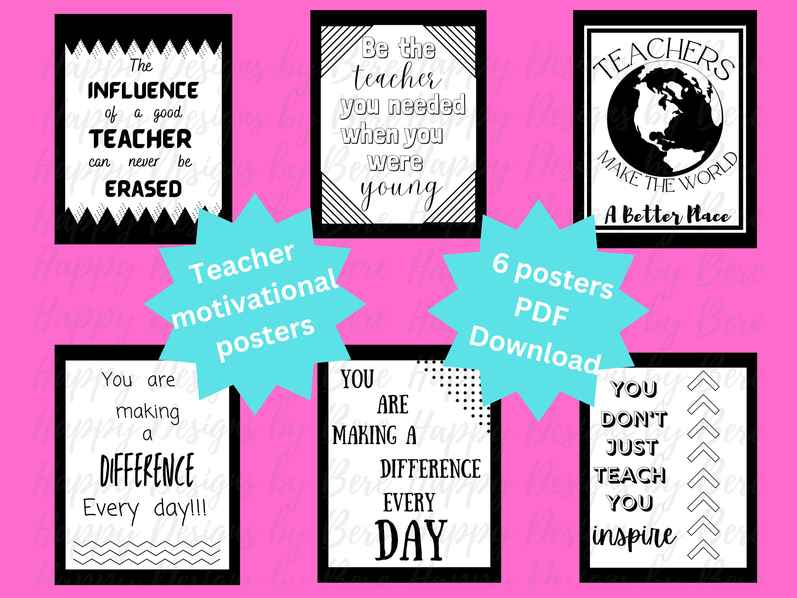 Teacher Motivational Posters, Teacher Lounge Decor, PDF Download - Etsy