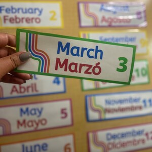 Bilingual Months of the Year Posters, Dual Language, Rainbow Theme - Etsy