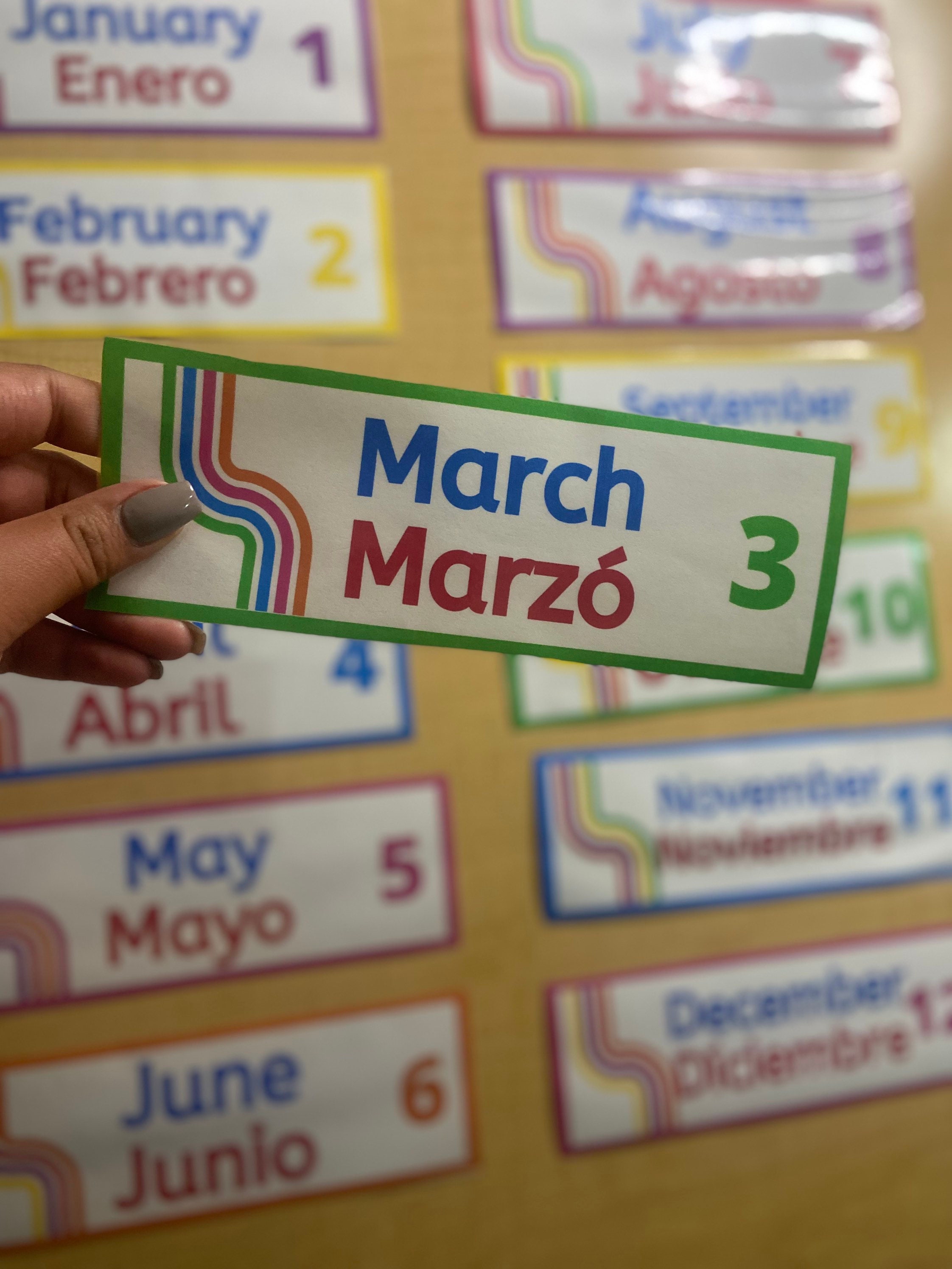 Bilingual Months of the Year Posters, Dual Language, Rainbow Theme - Etsy
