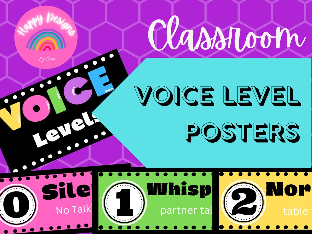 Voice Level Classroom Posters, PDF File, Printable - Etsy