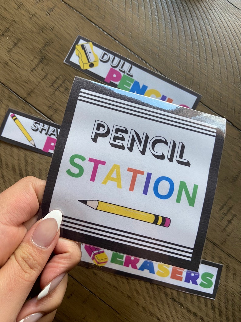 Pencil Station Printable, Classroom Pencil Station, Pencil Routine ...
