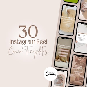 30 Social Media Reel Templates | Modern Neutral Aesthetic | Canva ...