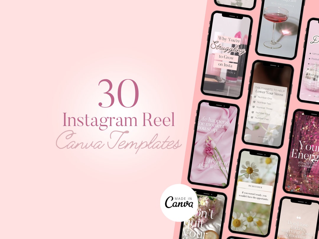 30 Fun & Girly Reel Templates | Instagram Reel Templates | Animated ...