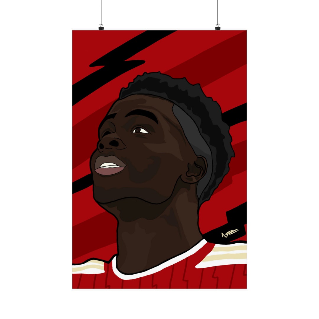 Bukayo Saka Arsenal Poster, Gift for Arsenal Fan, Arsenal Birthday Gift ...