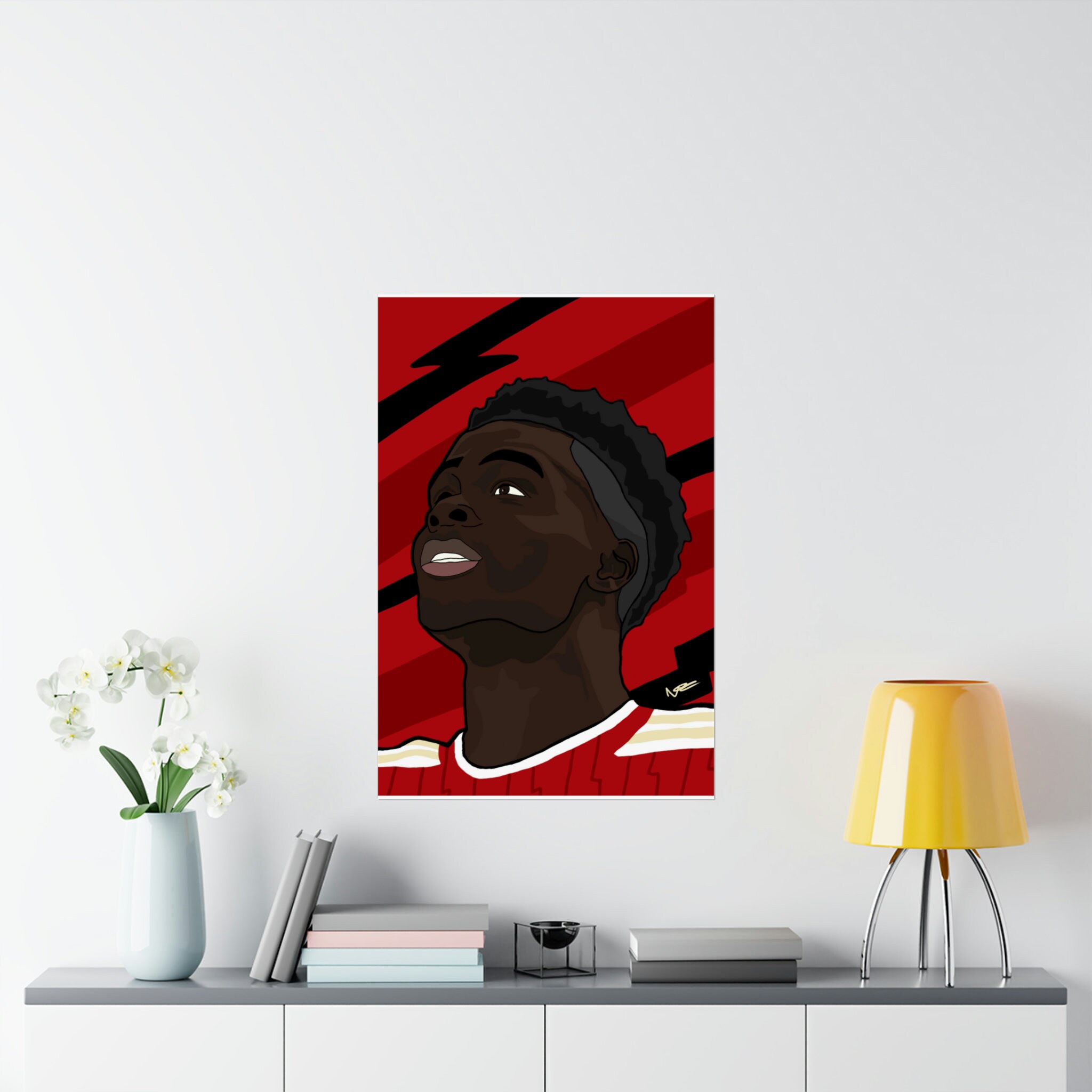 Bukayo Saka Arsenal Poster, Gift for Arsenal Fan, Arsenal Birthday Gift ...