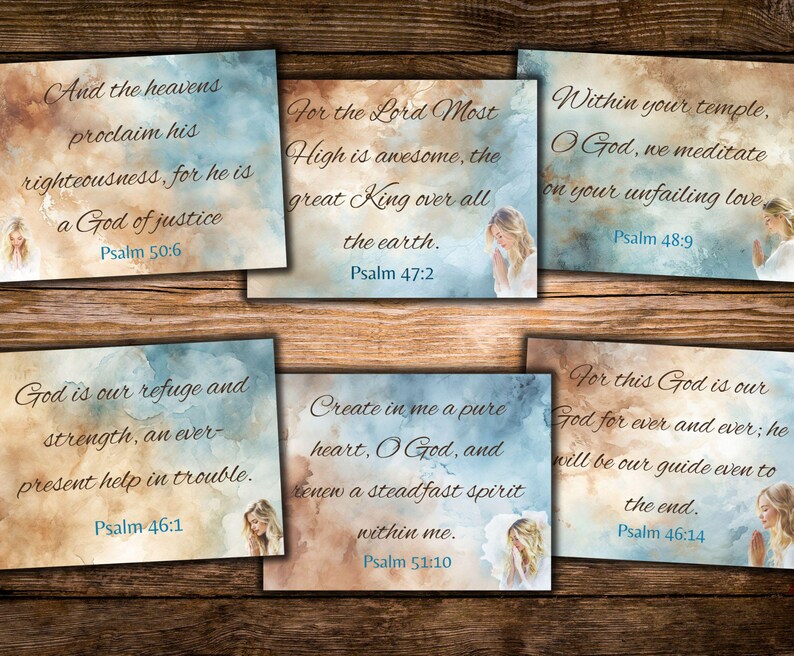 Psalms Scripture Verse Cards: Praise & Worship, Series 4 (digital ...