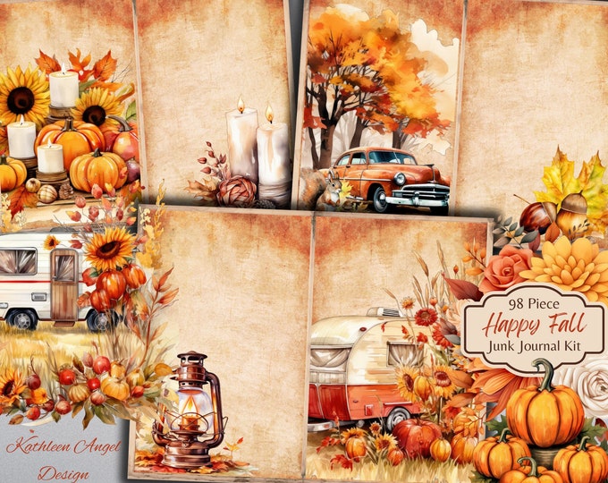 FALL AUTUMN SCRAPBOOK Album Box, Photo Display, Finished & Complete ...