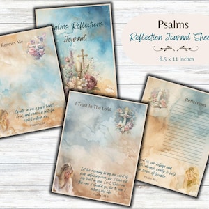 Psalms Reflection Journal: Christian Faith Printable (digital Download ...