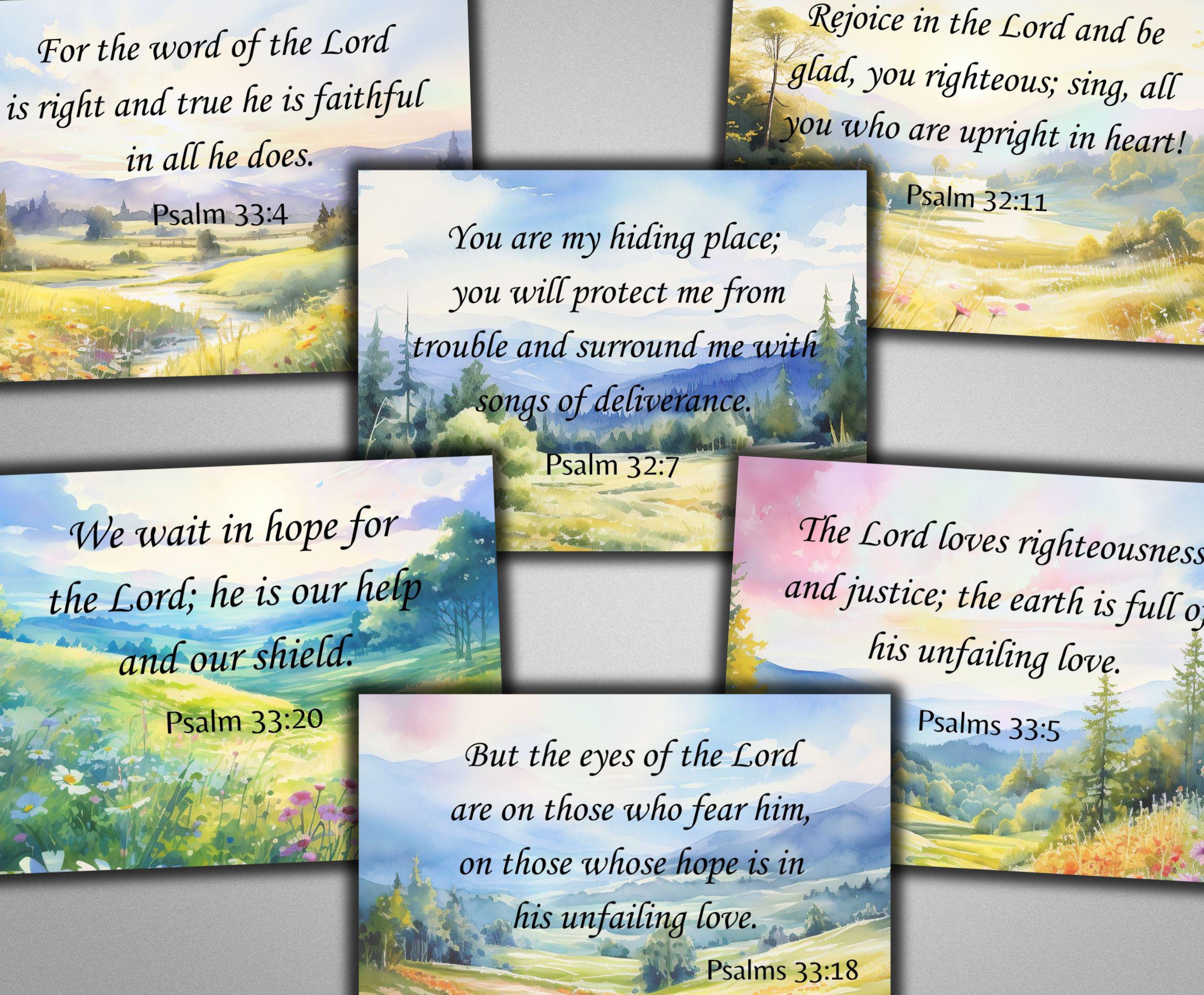 Wildflower Psalms Scripture Cards: Christian Ephemera (digital Download ...