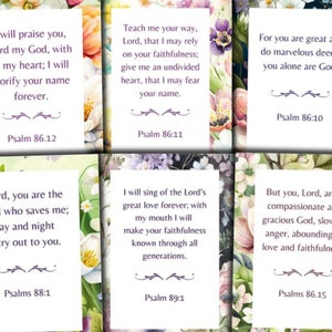 Praise and Worship the Psalms Series 6 Floral Border Scripture Verse ...
