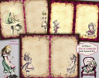 Alice in Wonderland Junk Journal - Etsy