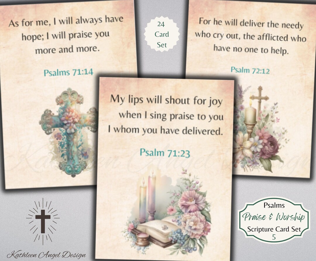 Psalms Scripture Verse Cards: Christian Ephemera, Praise & Worship ...
