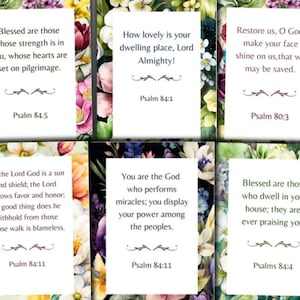 Praise and Worship the Psalms Series 6 Floral Border Scripture Verse ...