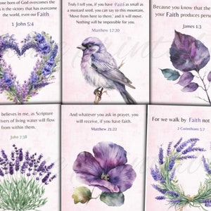 Floral Scripture Card Set: Verses of Faith (digital Download) - Etsy