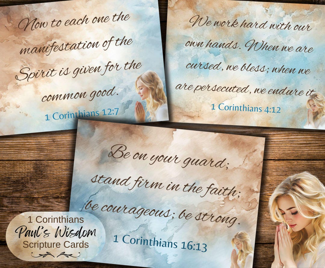 1 Corinthians Scripture 24 Card Set - Paul's Wisdom Christian Ephemera ...
