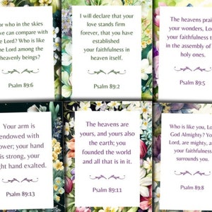 Praise and Worship the Psalms Series 6 Floral Border Scripture Verse ...