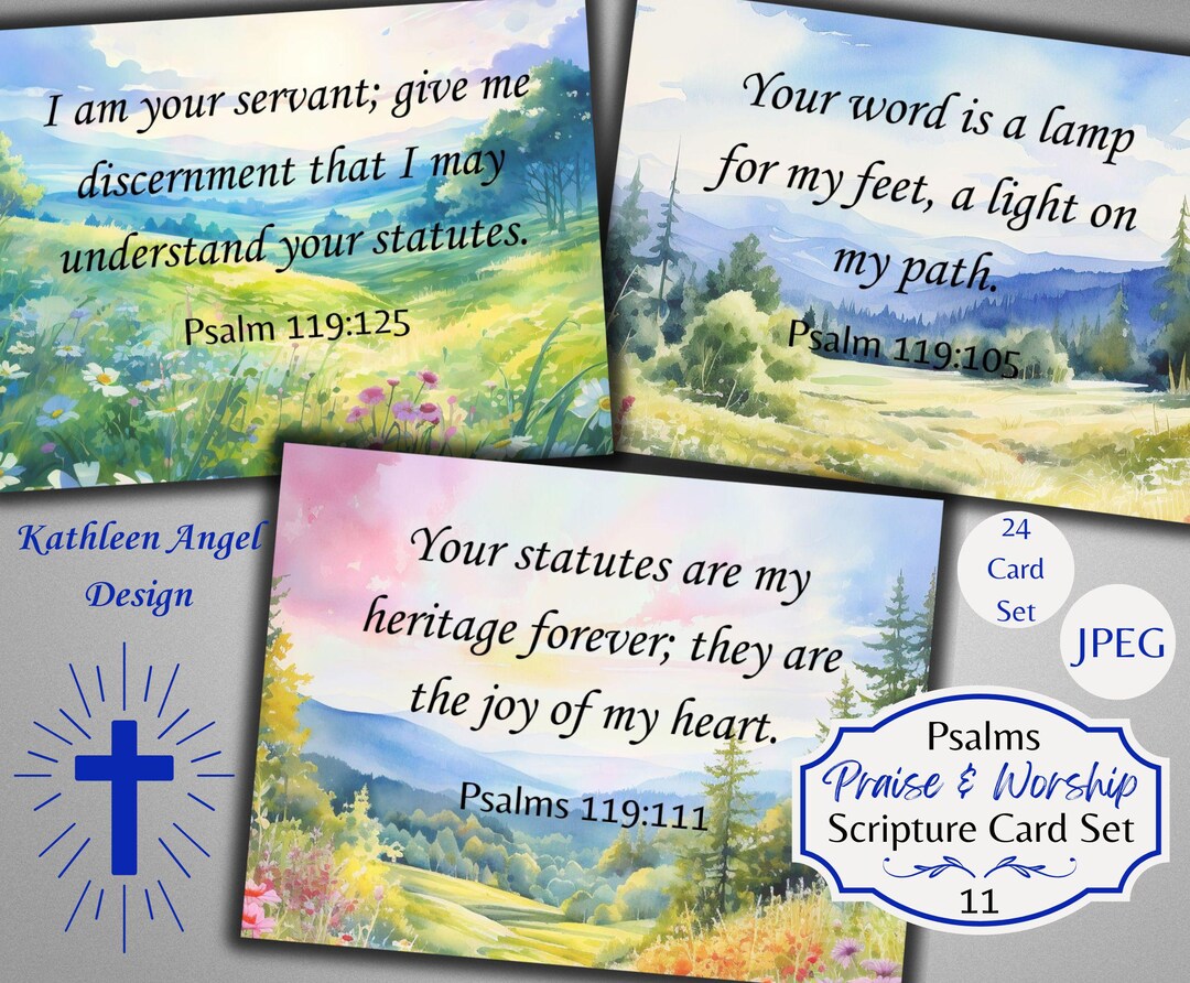 Praise and Worship the Psalms Series 11 Wildflower Scripture Verse ...