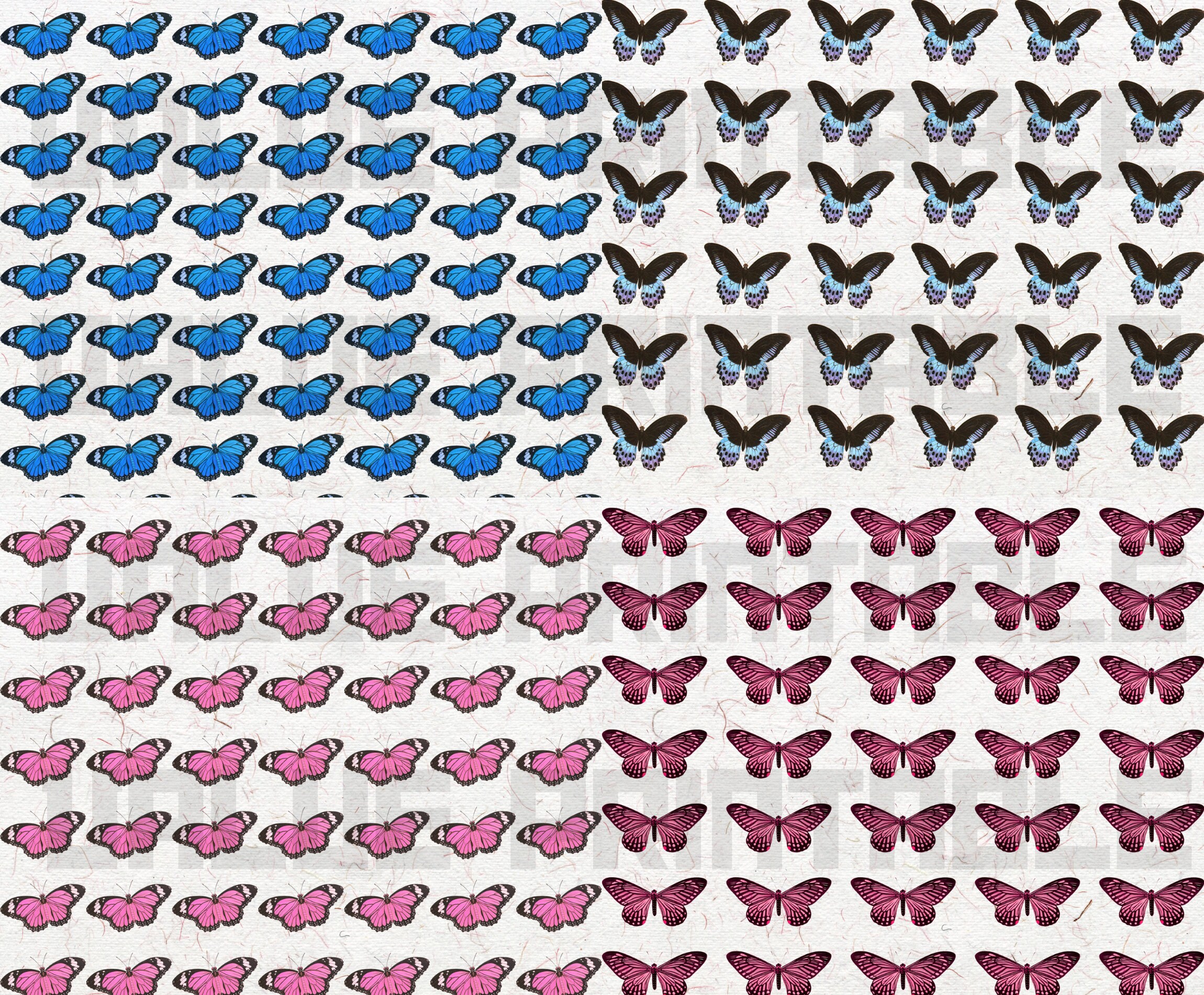 Butterfly Scrapbook Paper: Seamless Digital Journal Pages (PDF) - Etsy