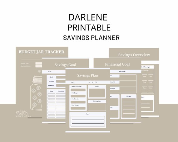 Editable Savings Planner PDF PDF Printable Immediately - Etsy