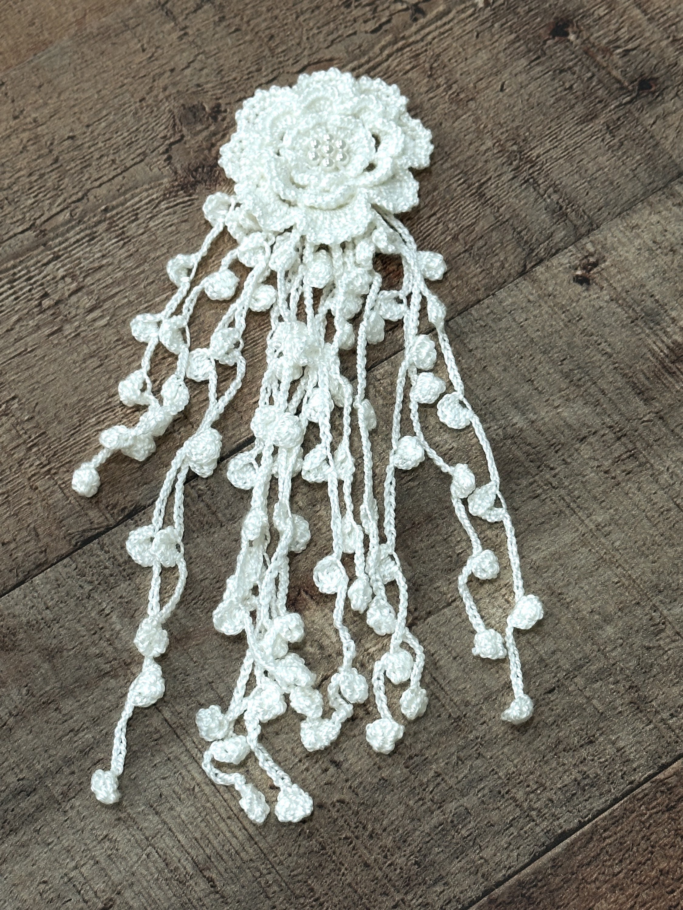 Floral Hair Accessory Crochet Hair Comb Wedding Hair - Etsy
