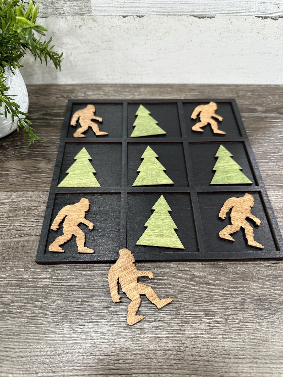 Bigfoot Tic Tac Toe Board Game - Etsy