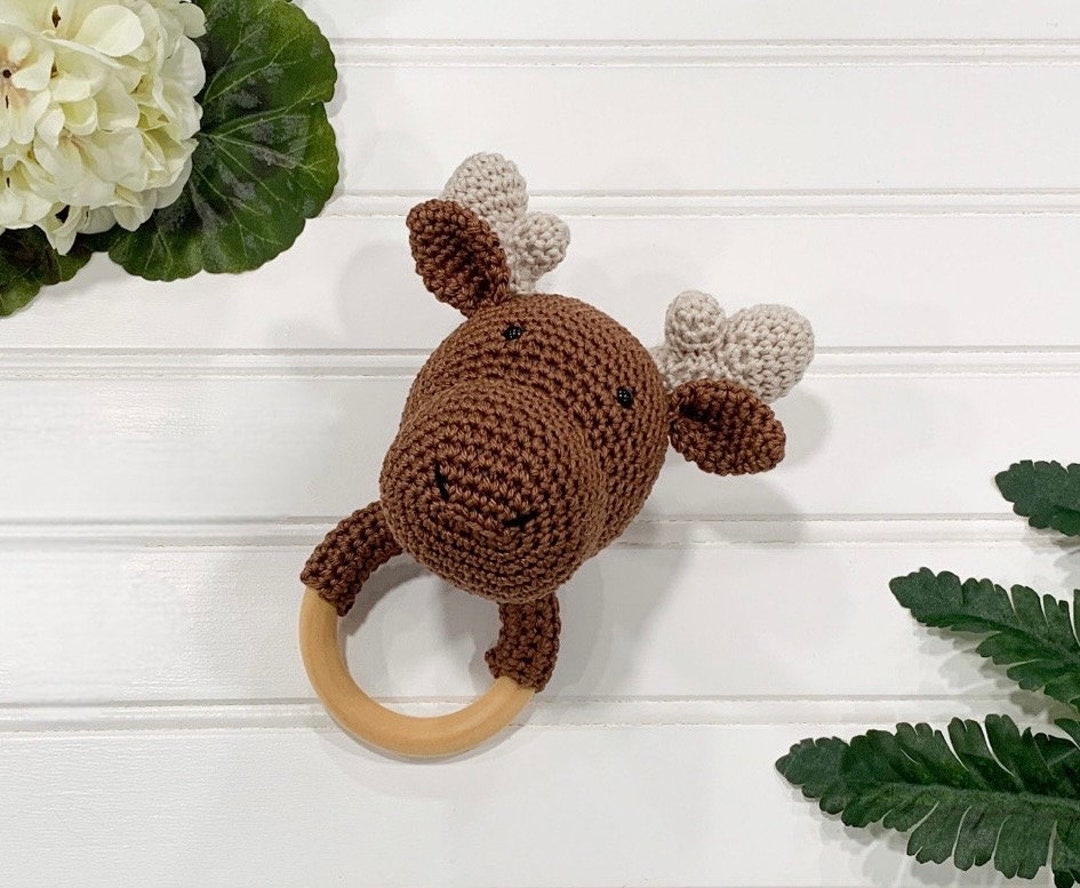 Moose Rattle, Baby Photo Prop, Baby Announcement - Etsy