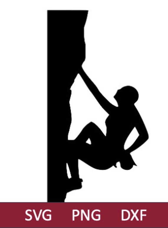 Rock Climber SVG Man Climbing Repelling Mountain Silhouette - Etsy UK