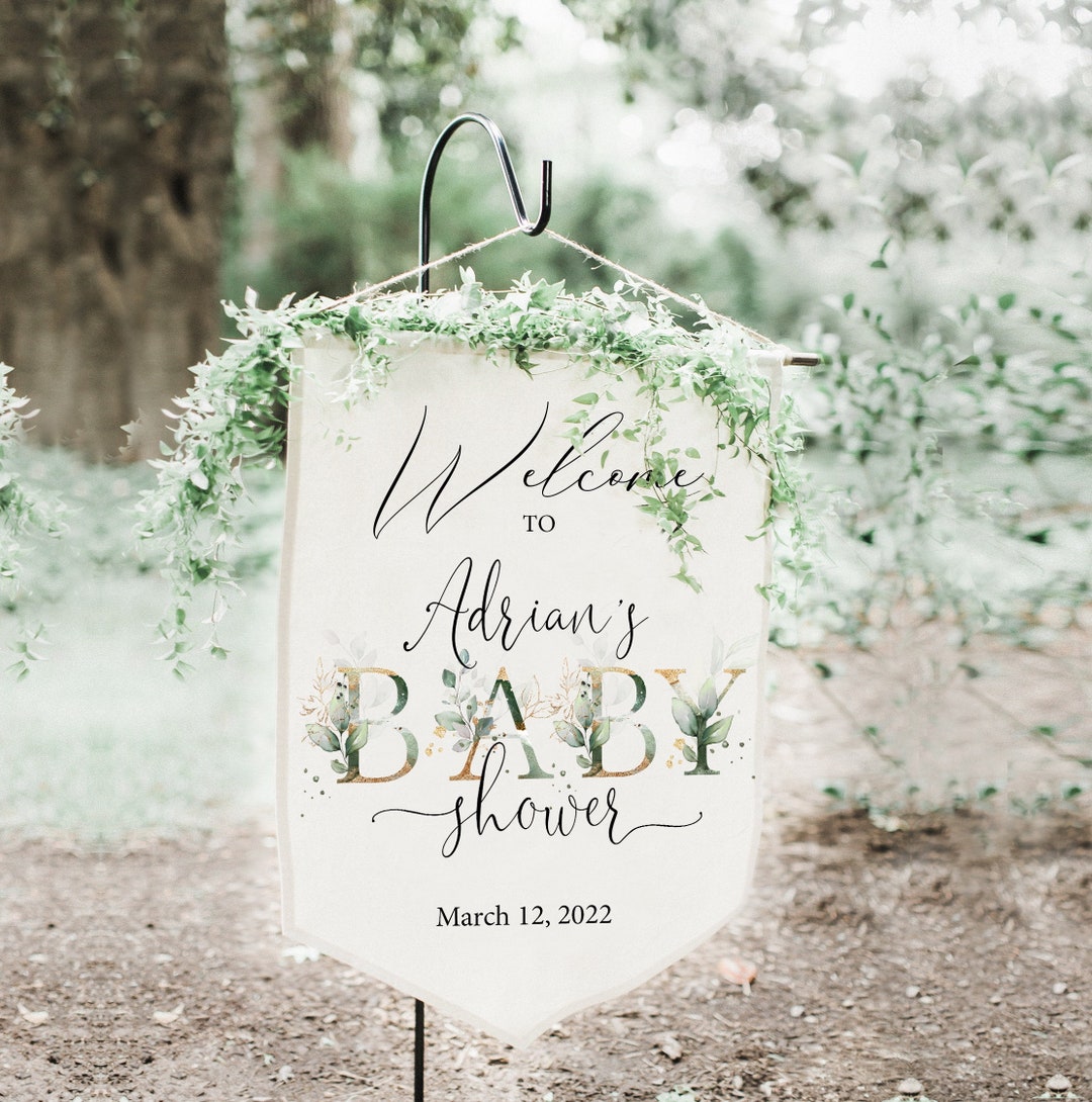 Baby Shower Sign Baby Shower Welcome Sign Baby Shower Banner Outdoor ...