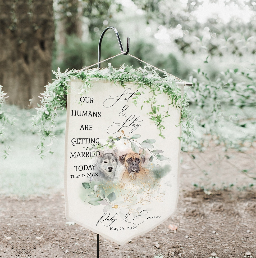 Pet Wedding Welcome Sign Dog Custom Wedding Decor Wedding Decorations ...