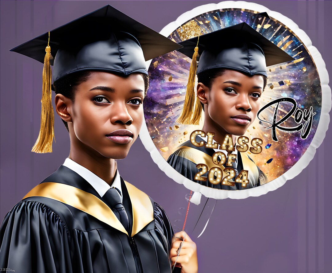 Personalized Graduation Balloons Class of 2024, Custom Photo and Name ...