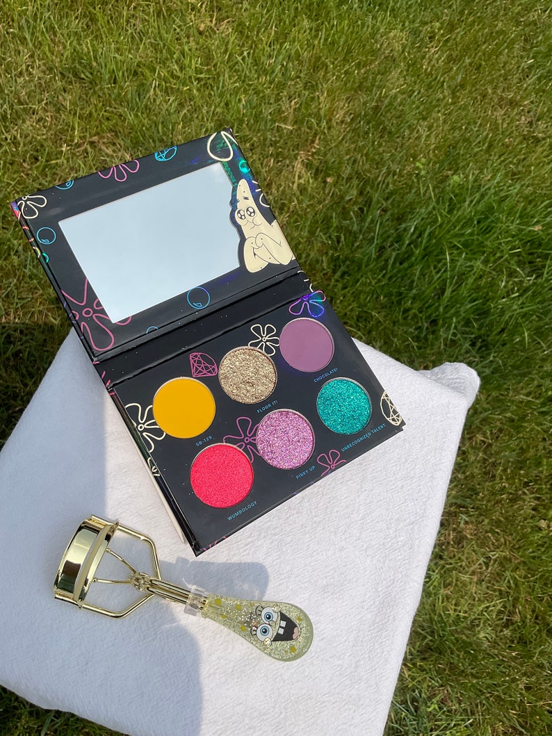 Spongebob Squarepants Eyeshadow Palette and Eye Lash Curler - Etsy