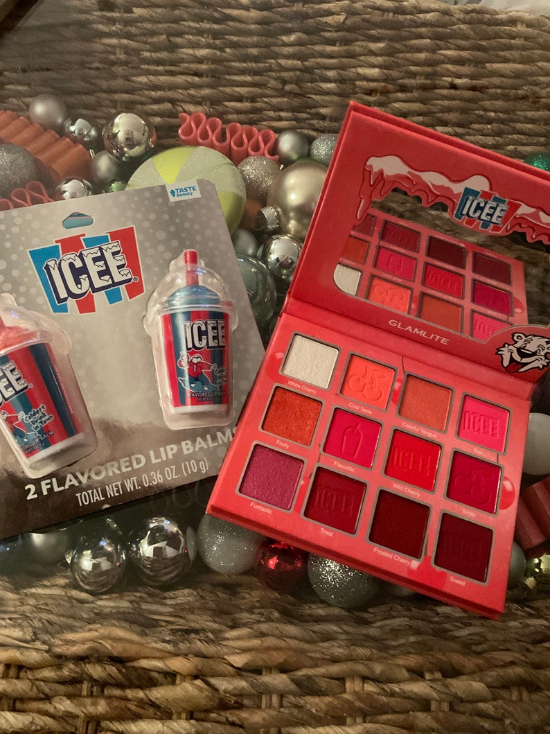 Juego de paleta y brillo de labios Glamlite ICEE Cherry - Etsy México