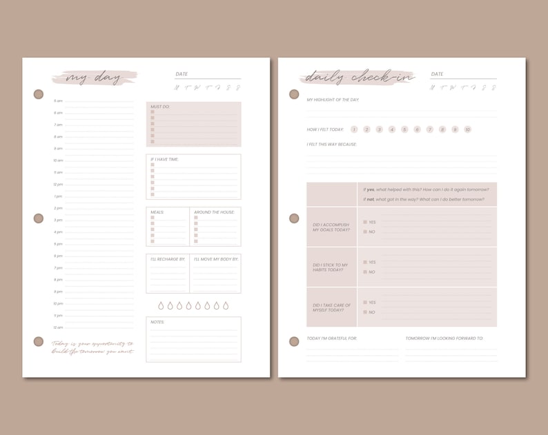 Complete Planner Bundle | Daily, Weekly, Monthly + Check-in + Habit ...