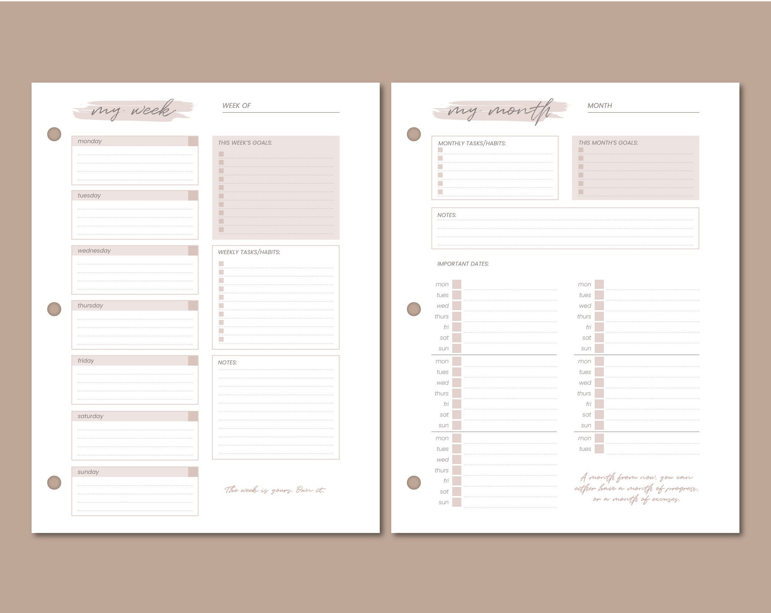 Complete Planner Bundle | Daily, Weekly, Monthly + Check-in + Habit ...