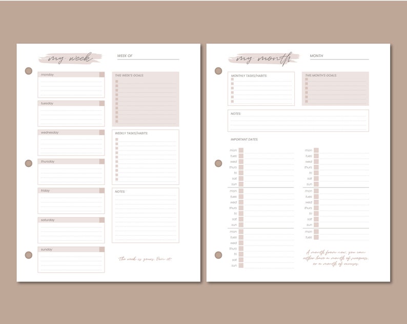 Complete Planner Bundle | Daily, Weekly, Monthly + Check-in + Habit ...